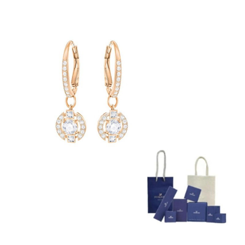 Серьги непарные, кристаллы Swarovski