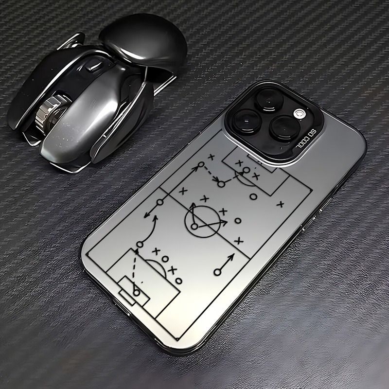 Чехол на Редми 12 / Redmi 12 черный с принтом Футбольная Тактика силиконовый ударопрочный