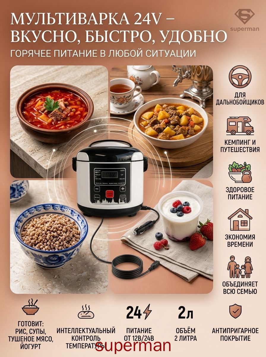 Мультиварка автомобильная 019ef292264e7462994b71f467e8de77
