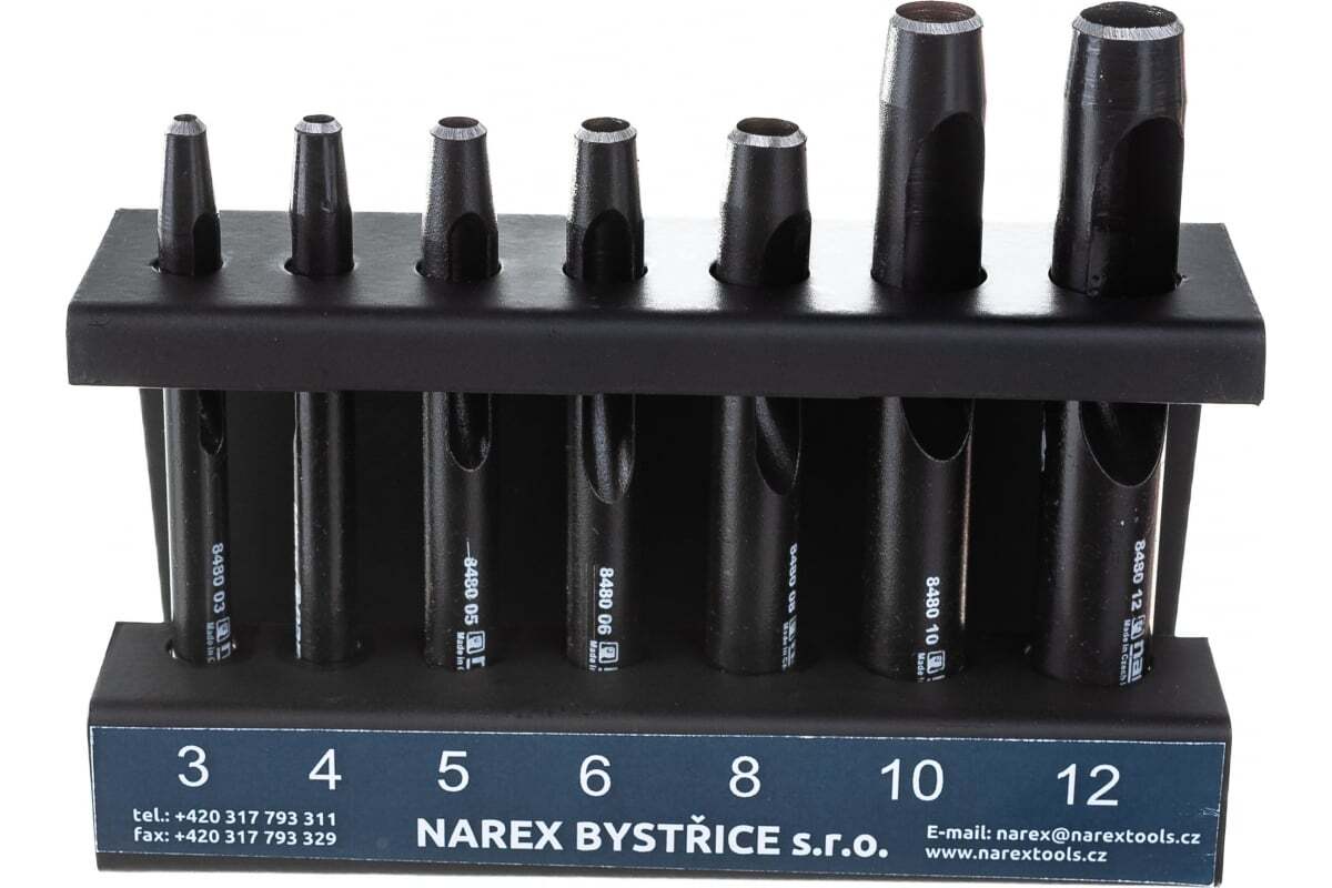 Набор из 7 пробойников в стенде NAREX 854800