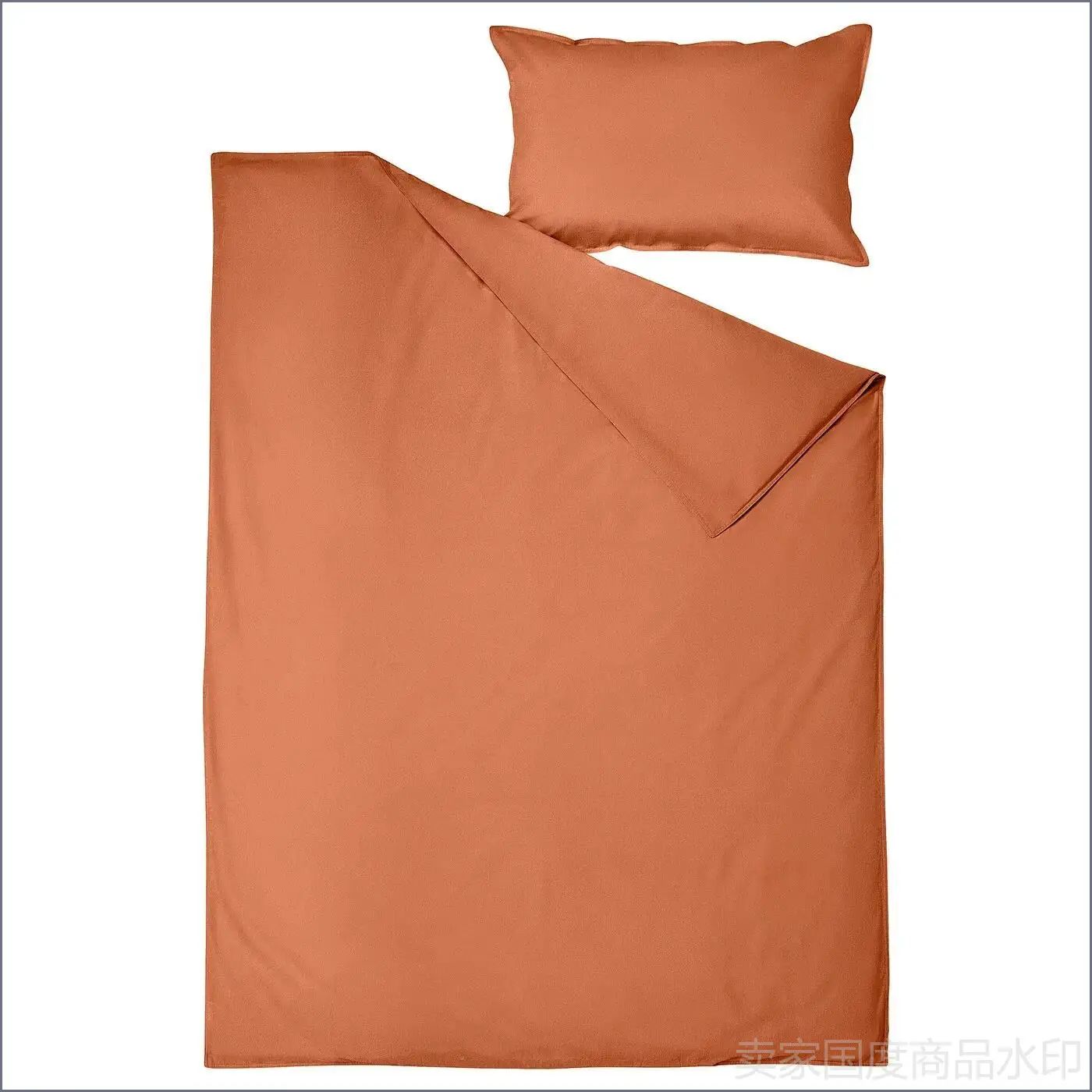 IKEA Комплект постельного белья 1.5-спальный хлопок 150x200 см, наволочки 50x80, цветкоралловый