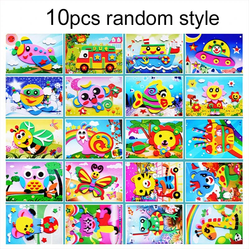 Детские наклейки из пенопласта TMZ 10pcs random