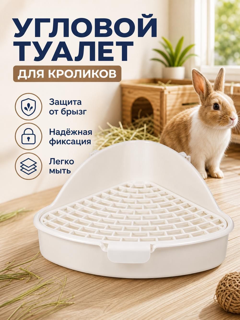 Треугольный туалет для домашних животных