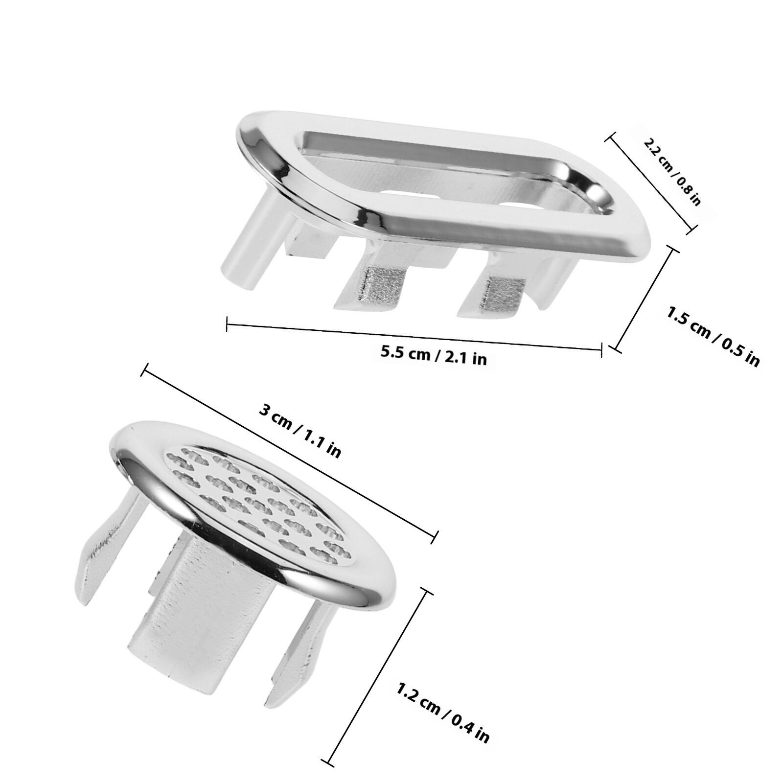 Набор Из 1 Штуки Крышек Отвода Воды Для Раковины Серебристый 3.00X3.00X1.20Cm