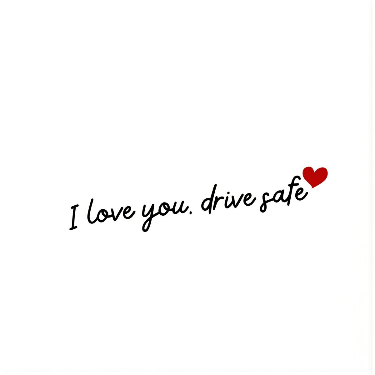 Наклейка с надписью I Love You Drive Safe на зеркало заднего вида прочный винил украшение салона автомобиля небольшой красный сердечко