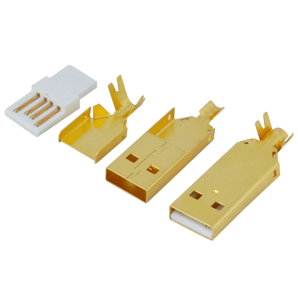 5 шт./партия, Usb-коннекторы с золотым покрытием