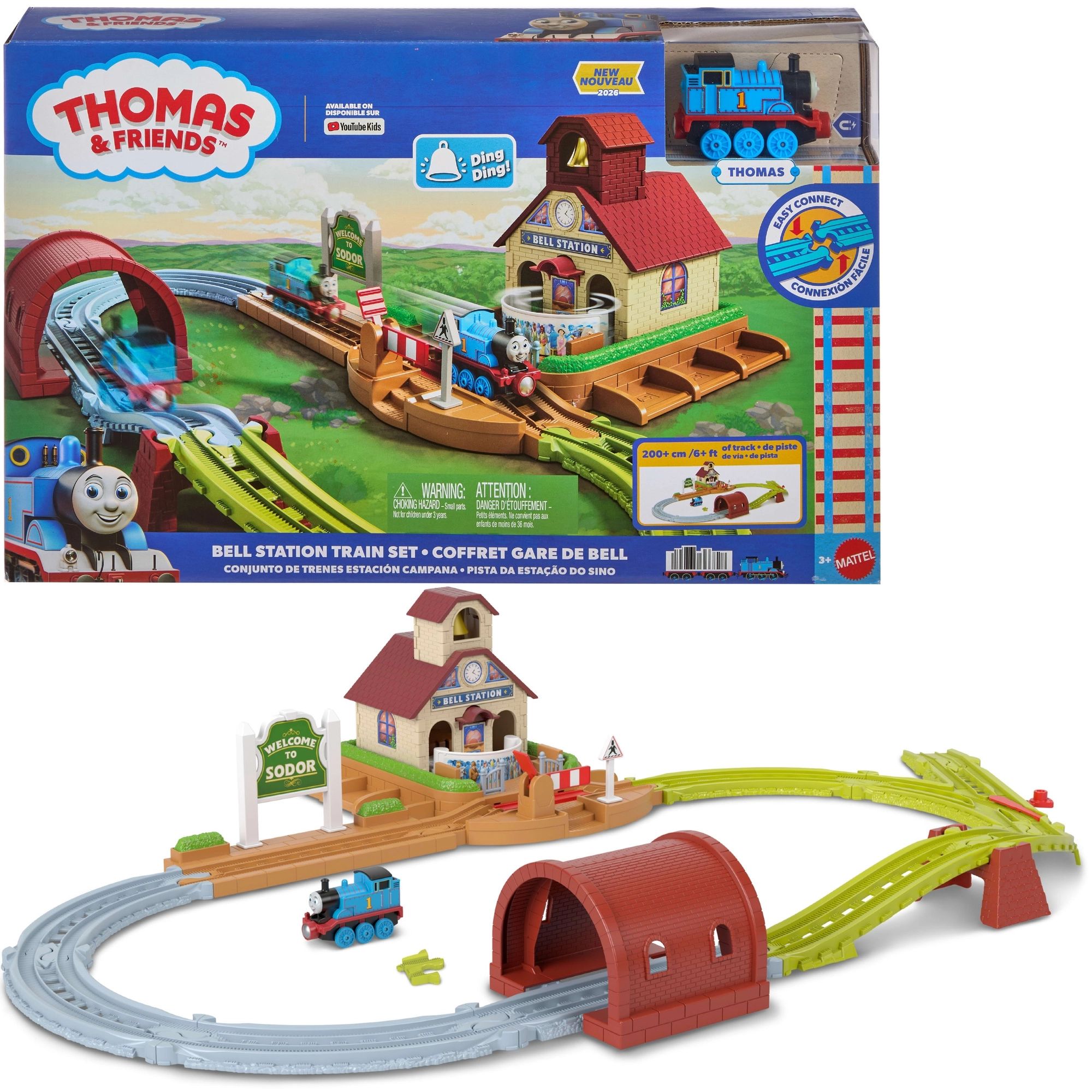 Железная дорога Fisher-Price Thomas & Friends - Набор железной дороги Томас и его друзья Станция с колокольчиком - JLL35