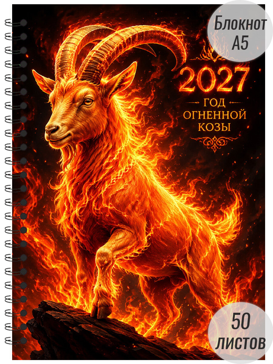Блокнот огненная коза - 2027