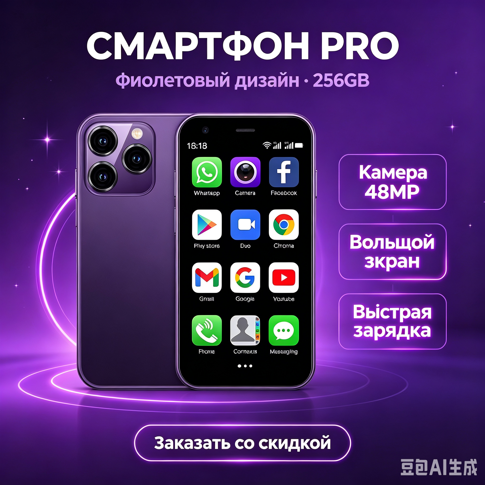Мини‑смартфон XS15, Android 8.1, 2 ГБ ОЗУ 16 ГБ ПЗУ, 3.0 дюйма, 3G, две SIM‑карты, компактный телефон