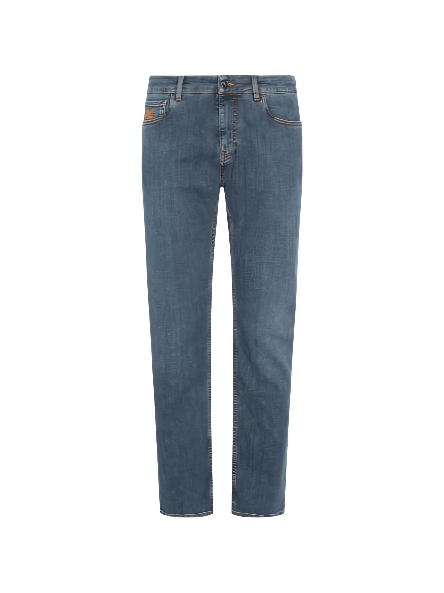 Джинсы ETRO Embroidered-logo straight-leg jeans