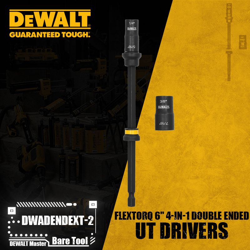DEWALT DWADENDEXT-2 FLEXTORQ 6" 4-в-1 двойной гайковый ключ Аксессуары для электроинструмента