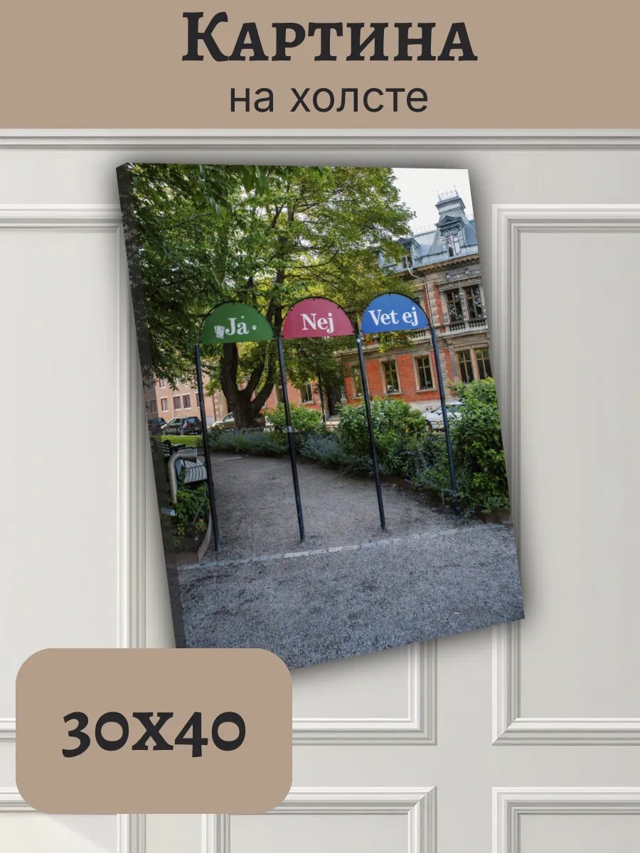 Картина Постер Швеция Sweden 30x40 Стокгольм