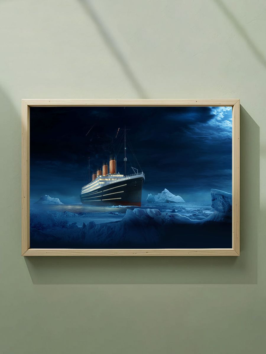 Постер, плакат на стену "Корабль в океане - Титаник / Titanic" 42 см х 29,7 см (А3), Без Рамы