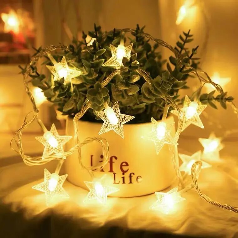 Светодиодная гирлянда хрустальные шары star warm 3m 20leds