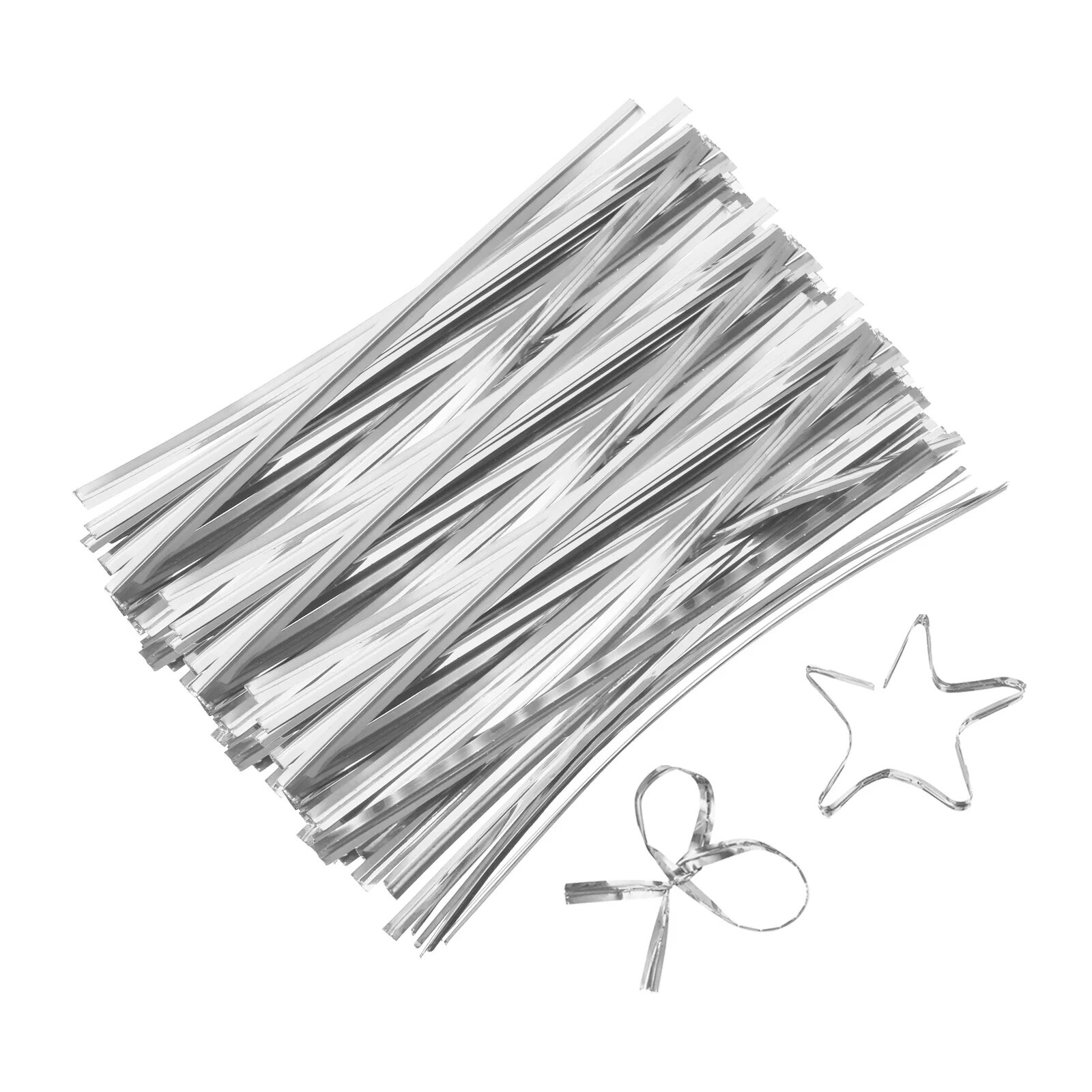 Металлические поворотные стяжки для пакетов 800 шт. Серый, Silver, 2.3 Inch