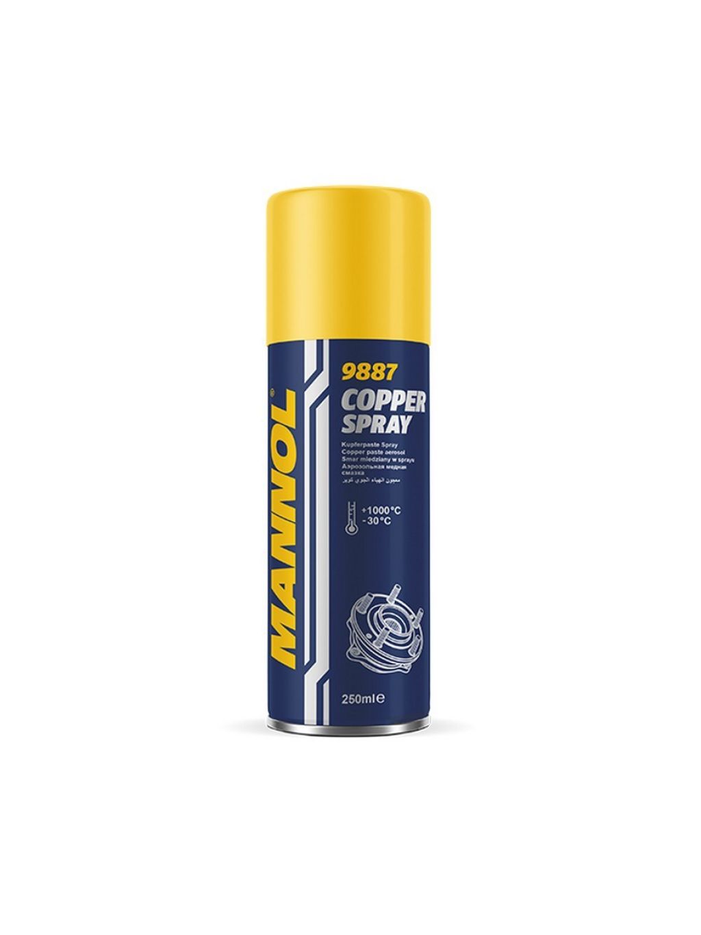 Смазка медная "MANNOL" 9887 Copper spray (250 мл) (аэрозоль)