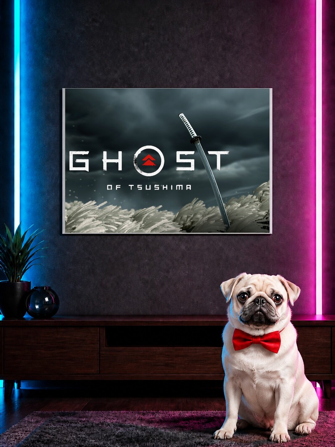 Постер Ghost of Tsushima Хроники — зрелищный игровой арт A3