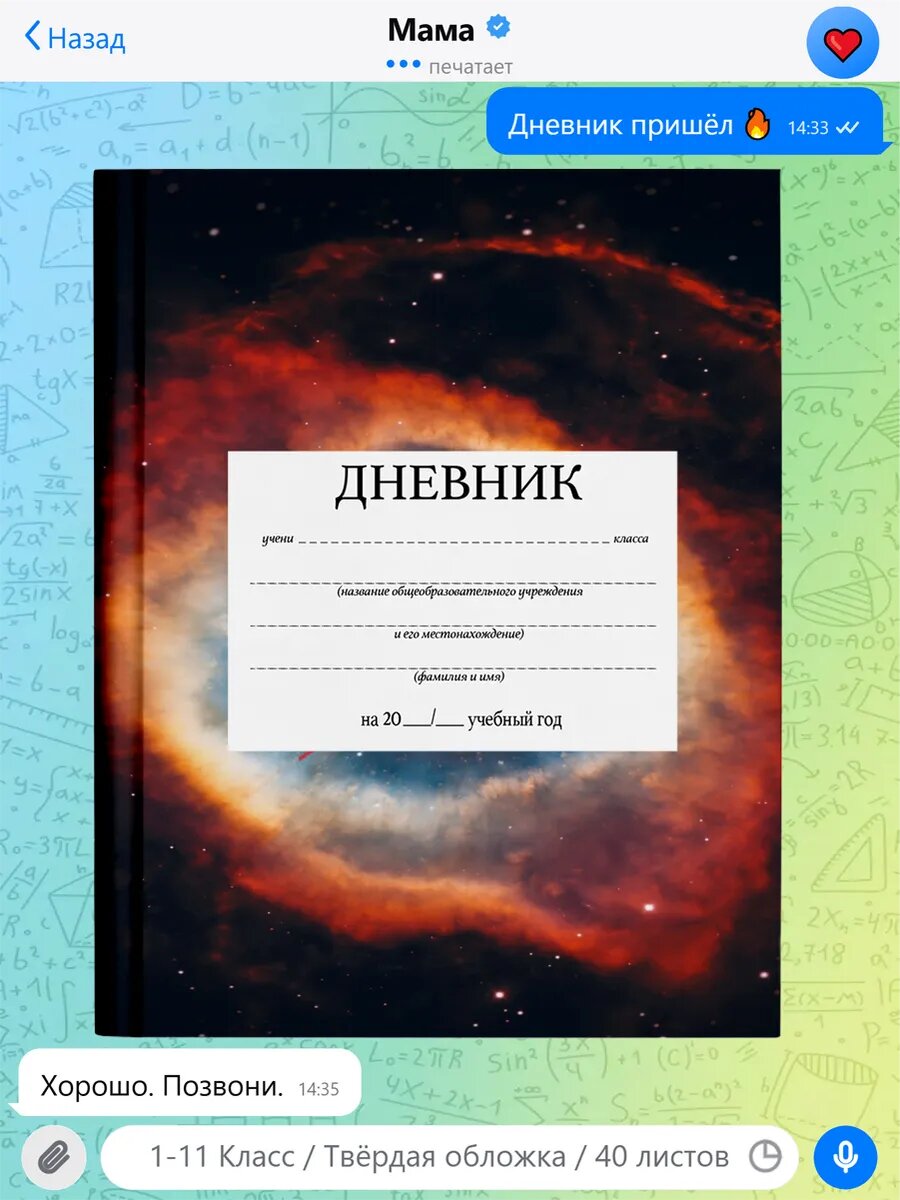 Школьный дневник с принтом Гравити Фолз