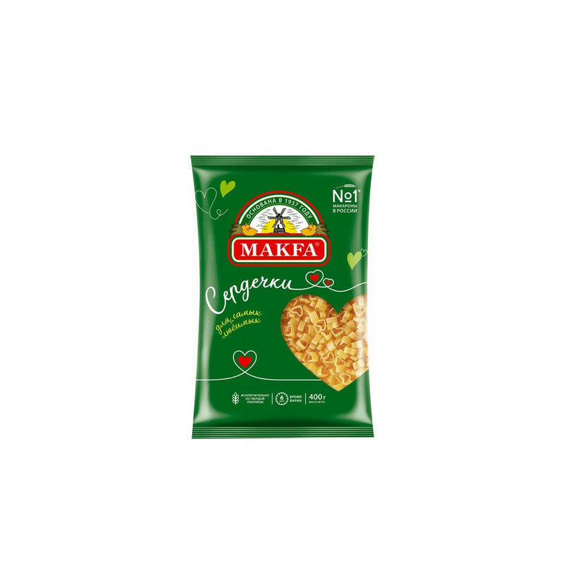 Makfa Макаронные изделия Сердечки, 400 гр.