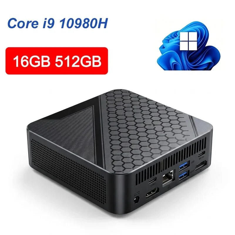 Мини-ПК Intel Core I9 10980HK Compact Pro 32ГБ ОЗУ 16GB 512GB