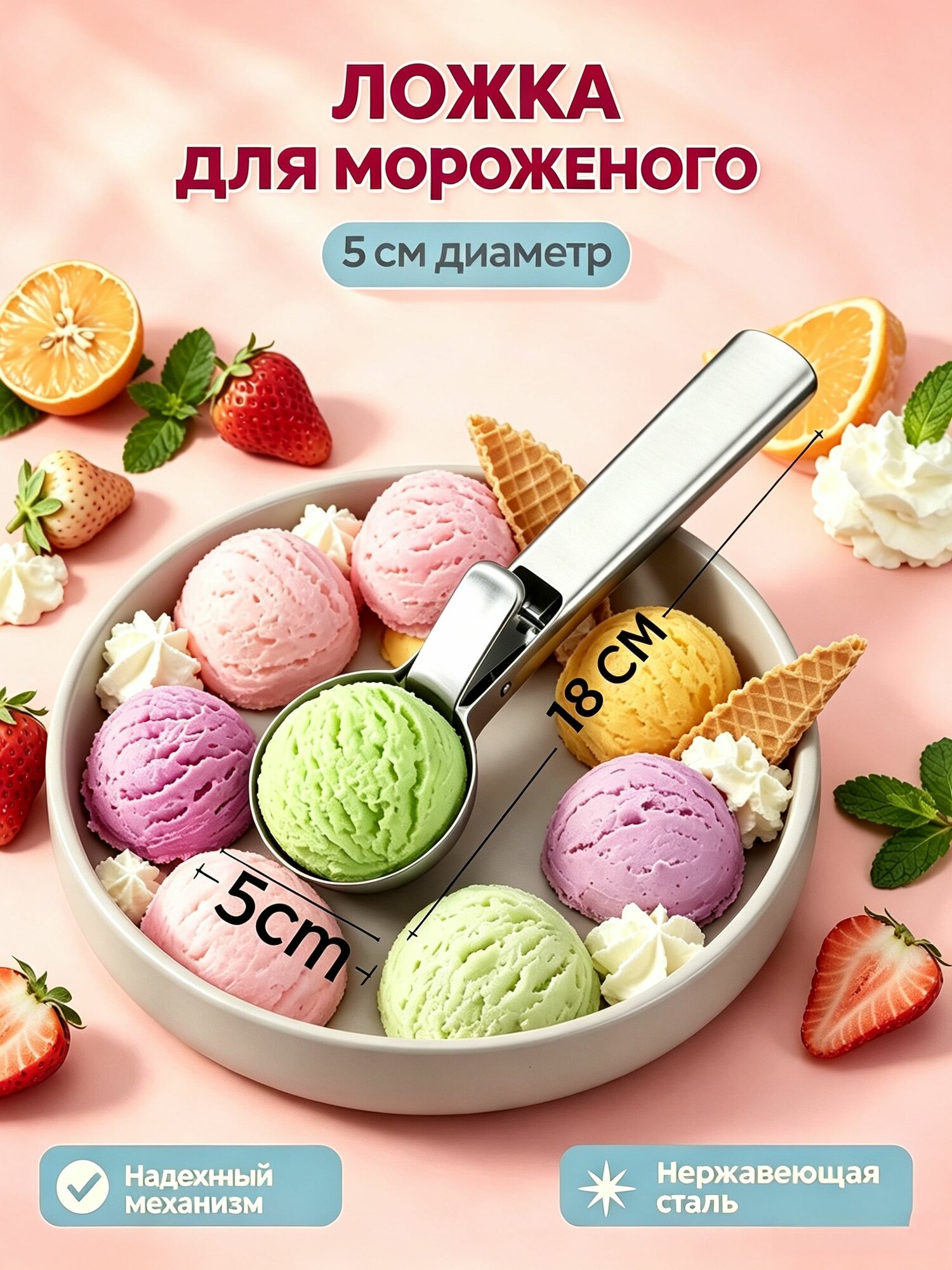 Ложка столовая 1 предм. хром
