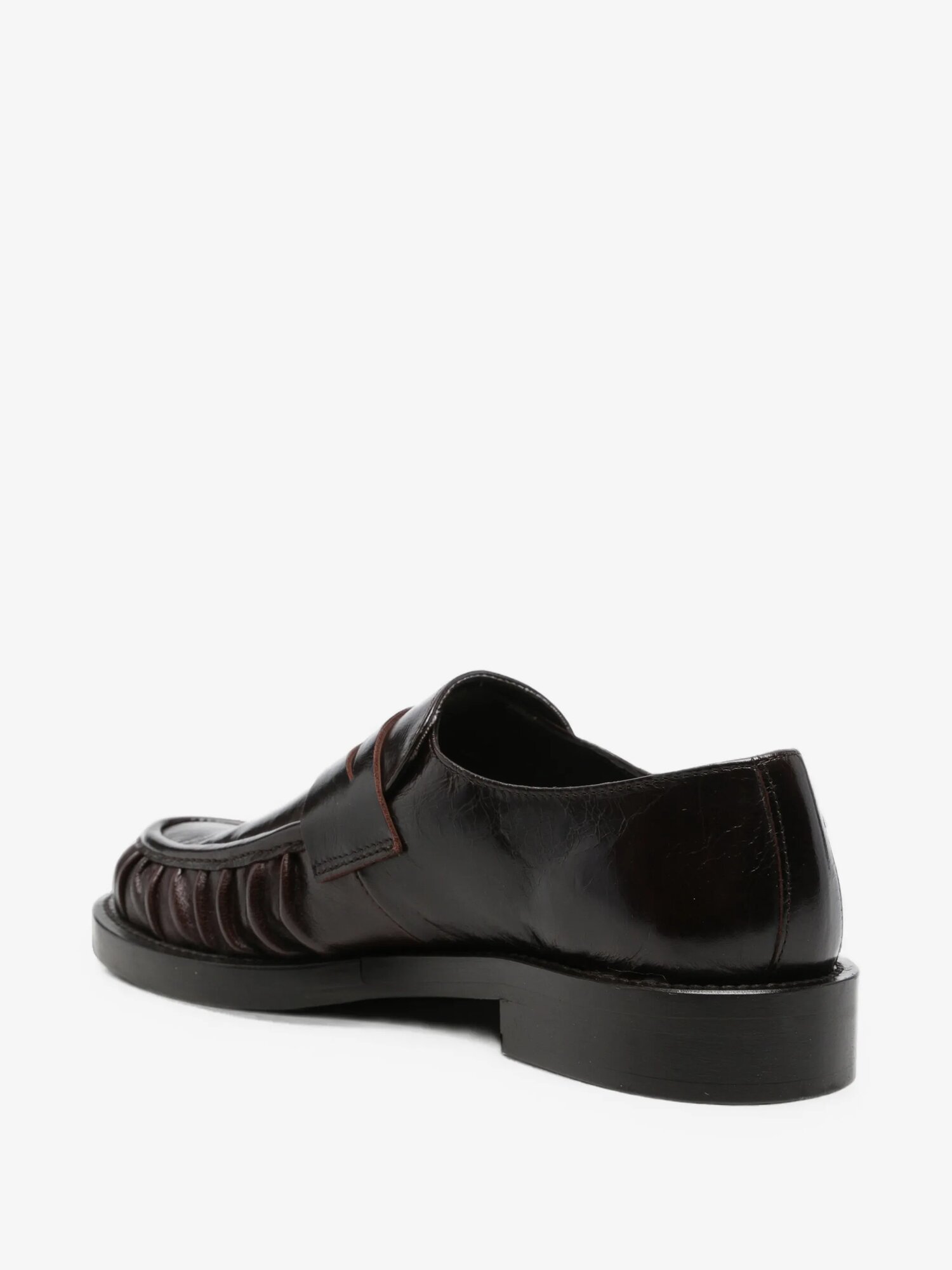 Лоферы Guglielmo Rotta Ruched leather loafers, размер 41, коричневый — фото 1