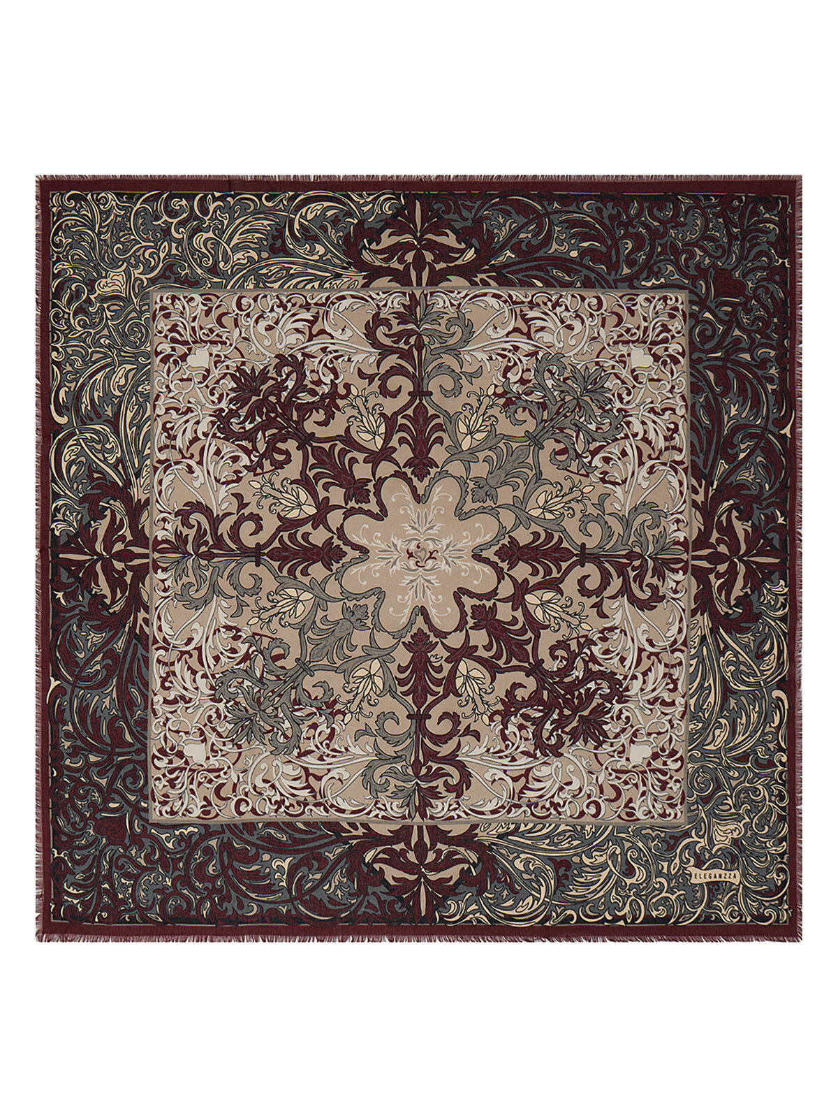 Платок ELEGANZZA для женщин,110х110 см, бордовый