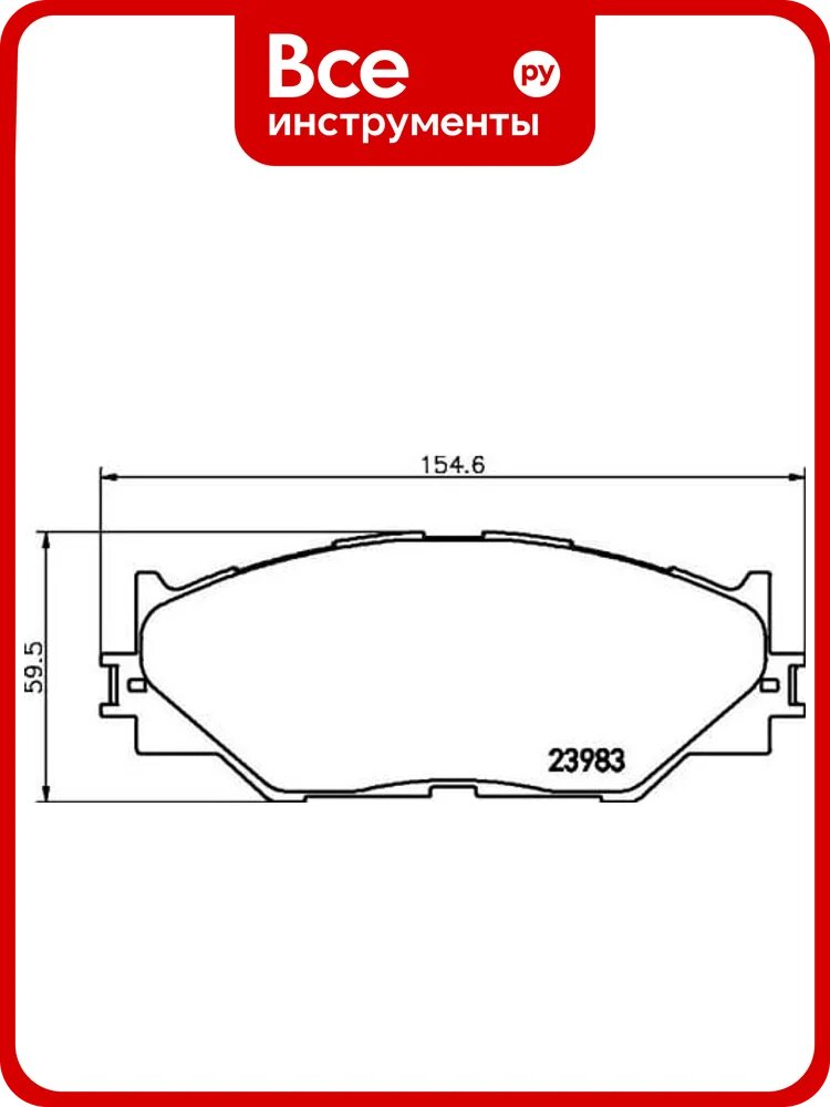 Колодки тормозные для автомобилей Lexus IS дисковые передние TRIALLI PF 4359