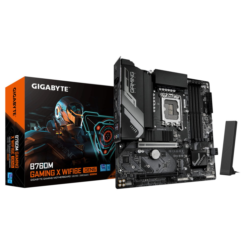 Материнская плата Gigabyte B760M GAMING X WIFI6E GEN5, LGA1700, Intel B760, Micro-ATX, RTL (B760M GAMING X WIFI6E GEN5)