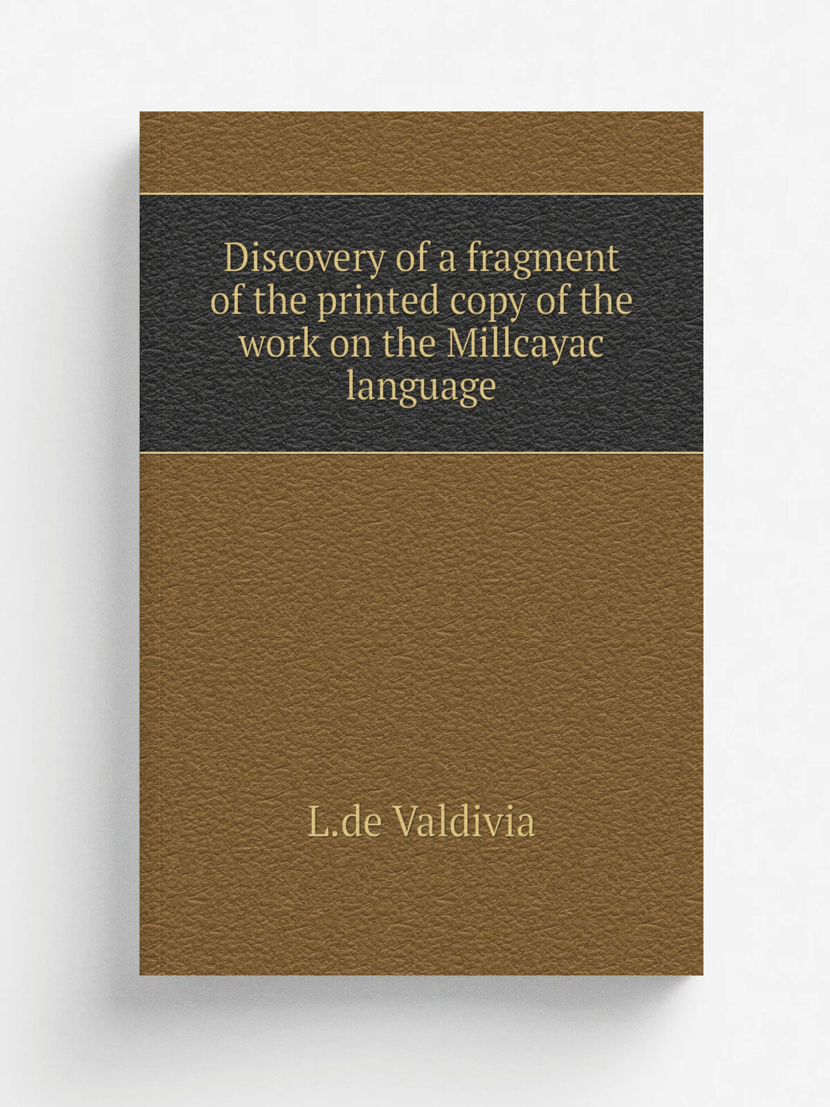 Discovery of a fragment of the printed copy of the work on the Millcayac language