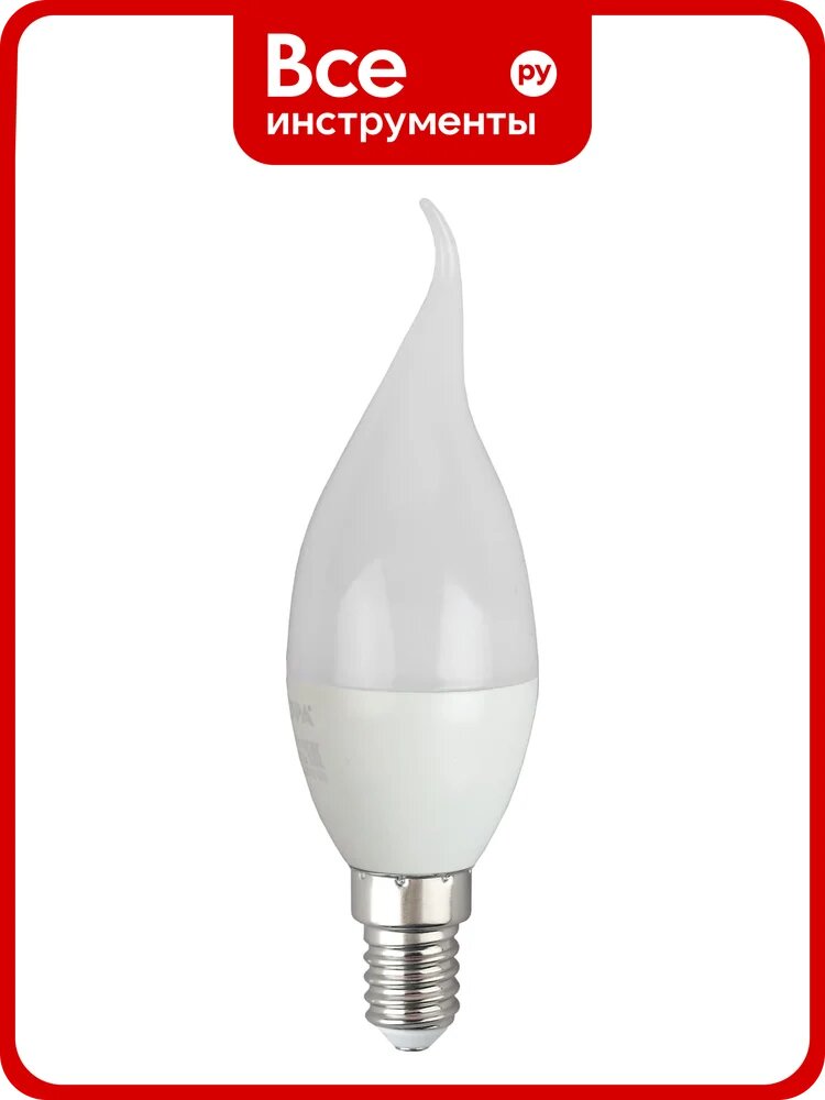 Светодиодная лампа ЭРА LED BXS-8W-840-E14 R диод, свеча на ветру, 8Вт, нейтральный свет, E14 10/100/2800 Б0051848