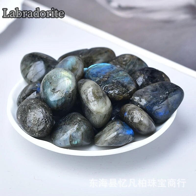 Полированные камни кварц 1.5-3 см Синий, 1PC, Labradorite