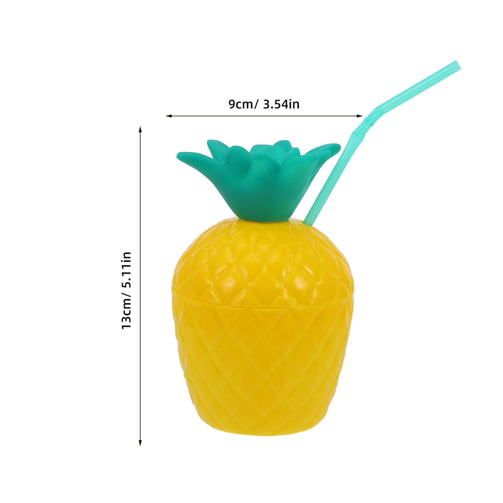 Реusable Кубок В Forme Ананаса Для Холодных Напитков 13.00X9.00X9.00CM