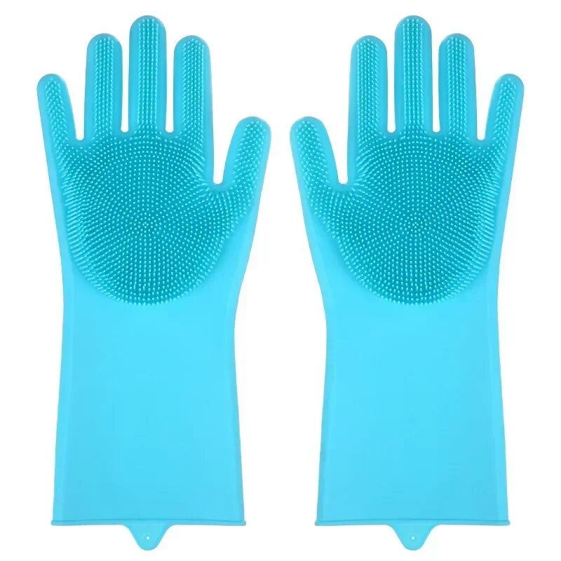 VTMANMNS силиконовые перчатки для мытья посуды Blue