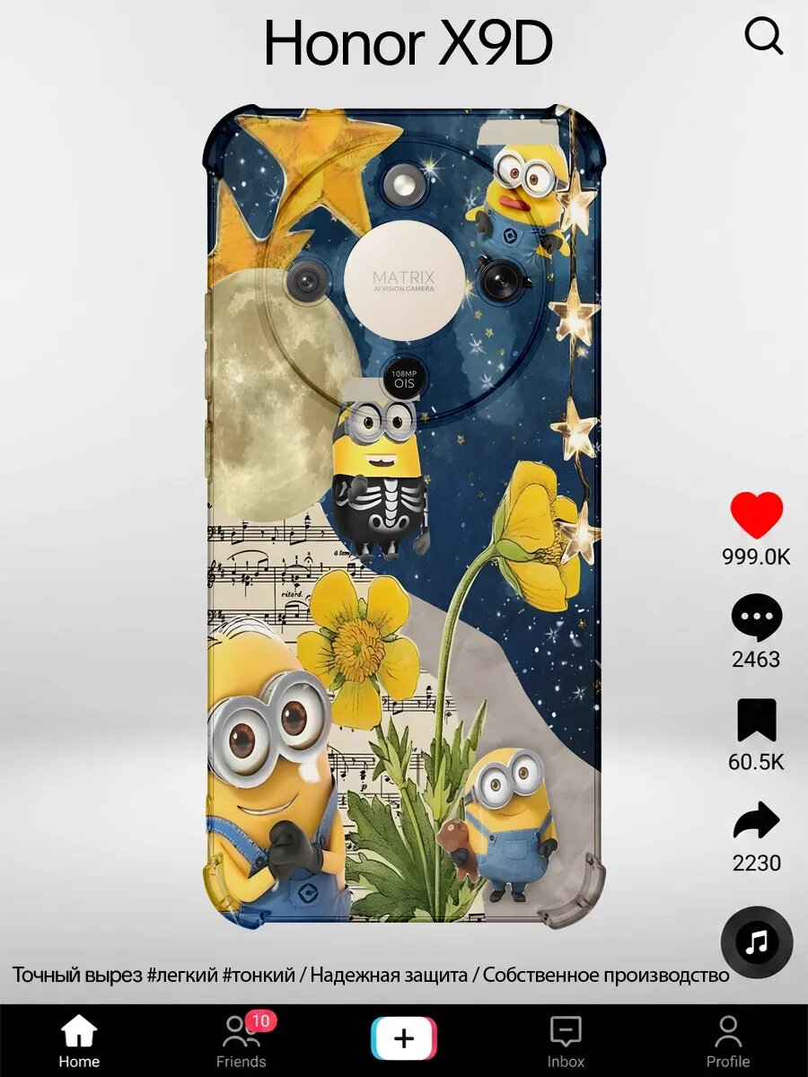 Чехол на Honor X9D с принтом Миньоны