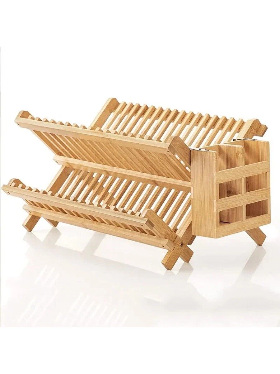Сушилка для посуды металлическая настольная, 41x25x24.5 см, подставка для тарелок и стаканов