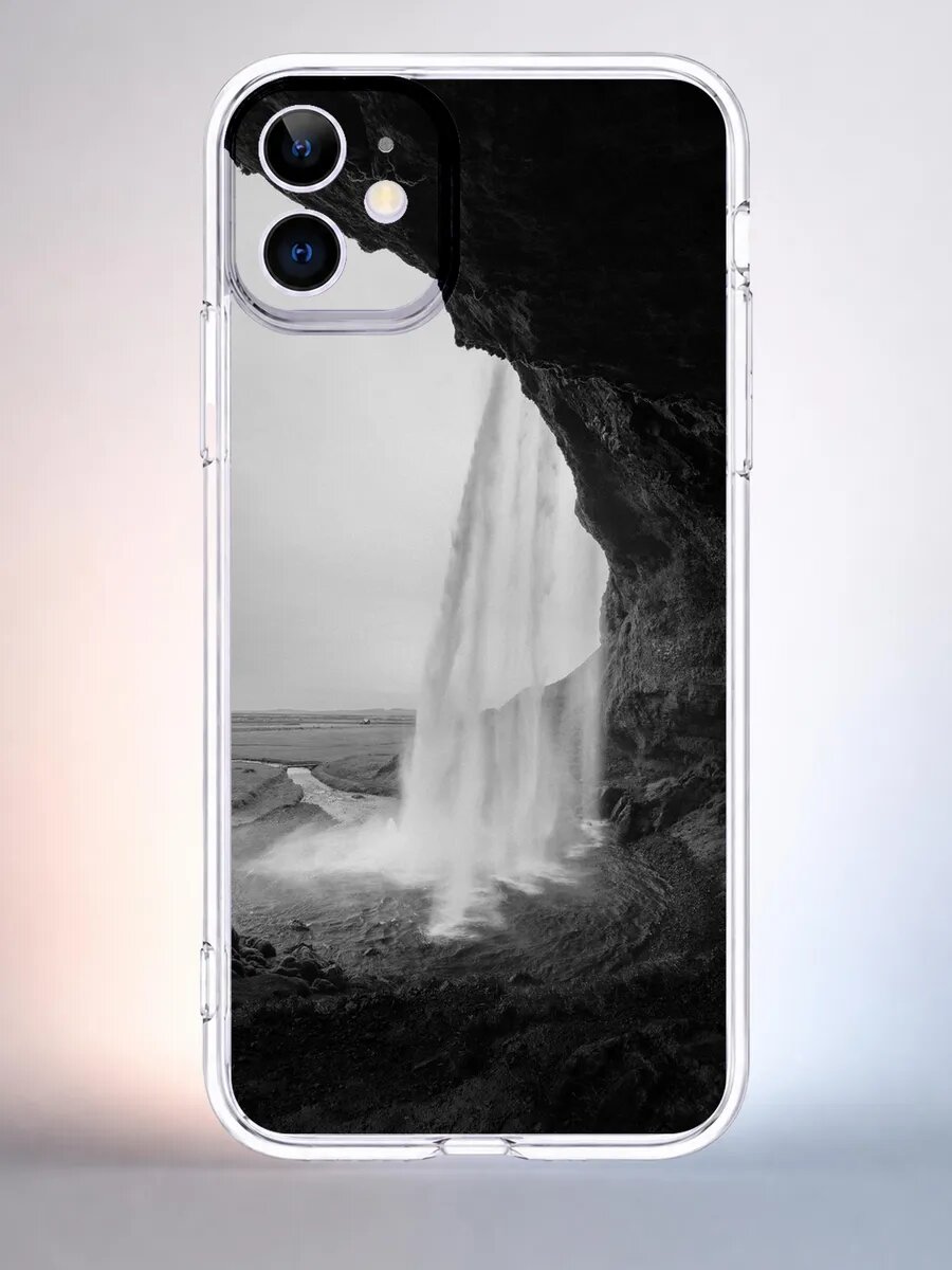 Чехол iPhone 11 водопад из пещеры силиконовый