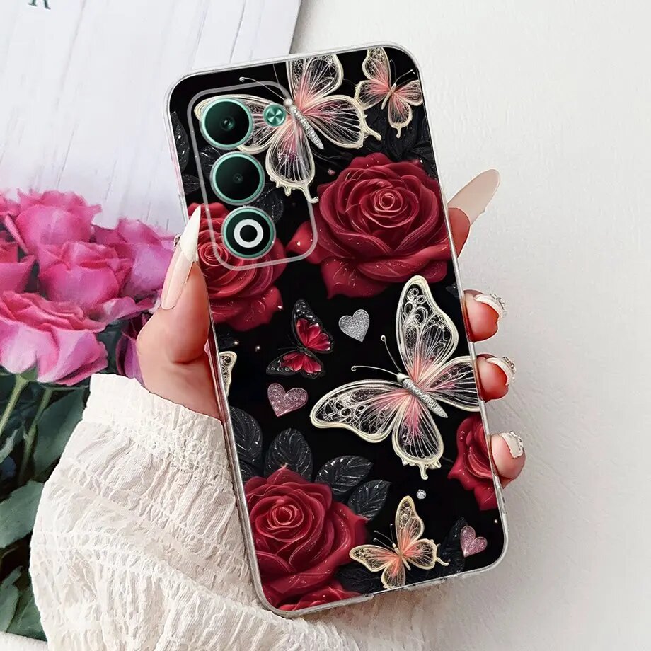 Для Oppo A5 4G A5i A5m CPH2727/Oppo A5 5G Чехол Dragon Love Heart Cartoon Cover Для Oppo K13x 5G CPH2735 Мягкий силиконовый бампер