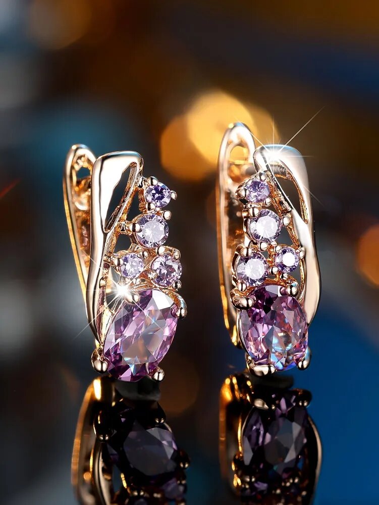 Серьги, фианит
