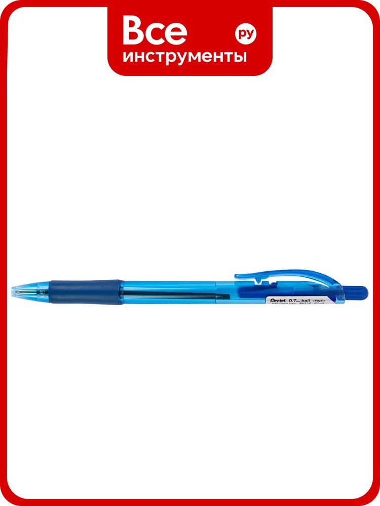 Автоматическая шариковая ручка Pentel Fine Line d 0.7 мм 12 шт BK417-C синие чернила 671345