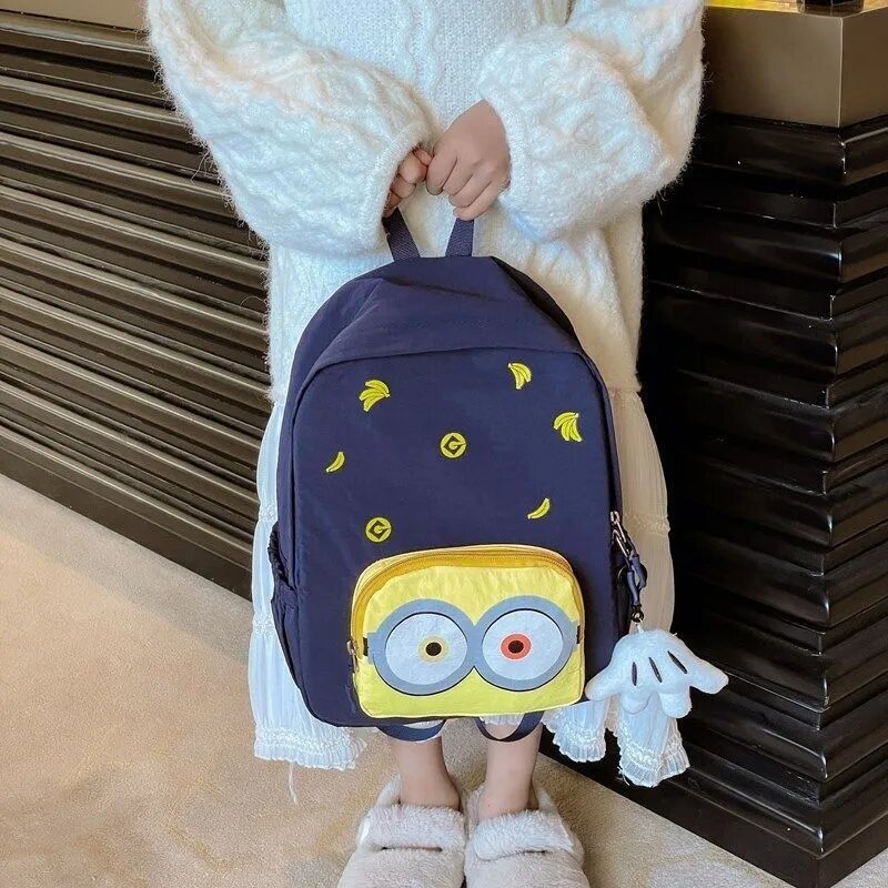 Детский рюкзак 33х24х11 см, синий с желтым, для девочек и мальчиков — фото 1