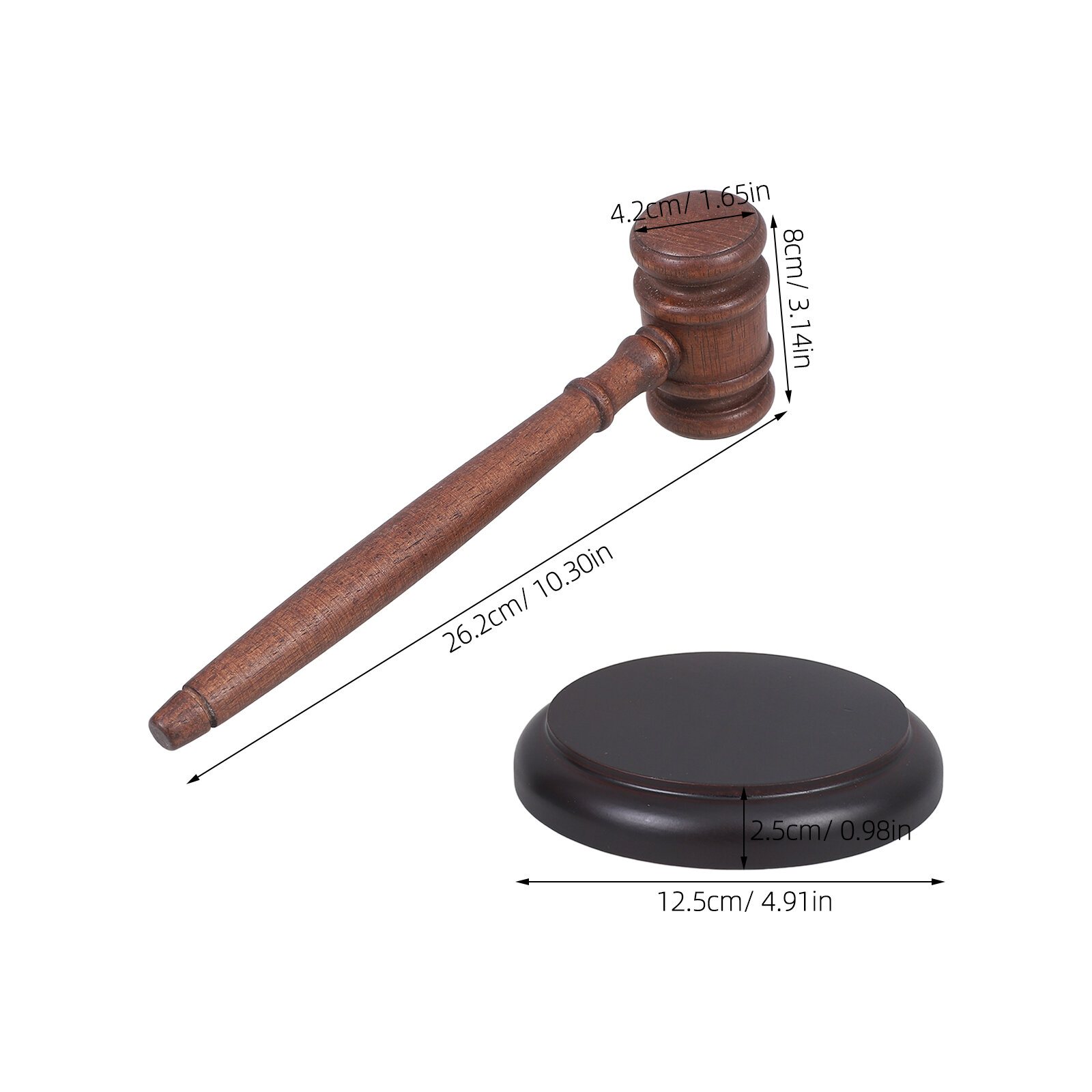 Молоток Судейский Деревянный Набор 1 Шт С Подставкой 26.20X8.00X4.20Cm