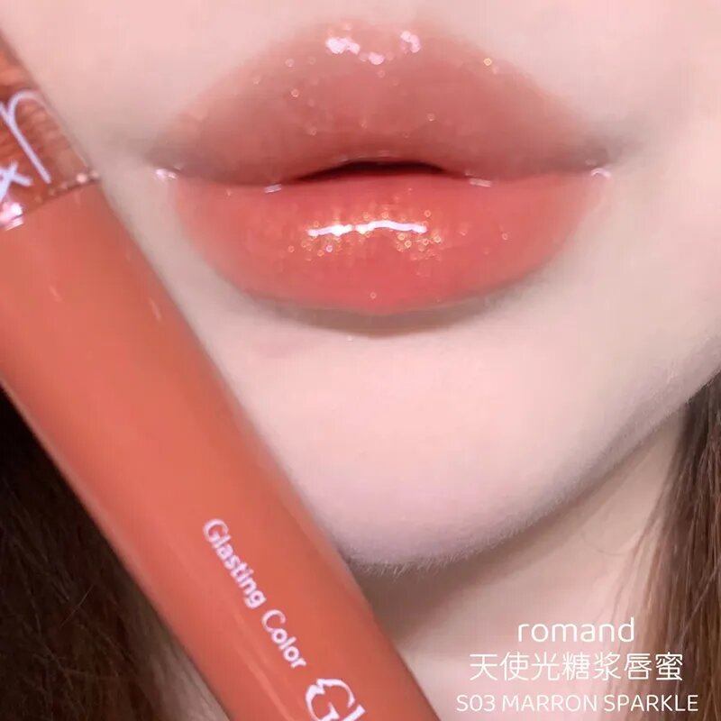 ROM&ND блеск для губ (S03 Marron Sparkle) ROMAND Glasting Color Gloss Sparkle 4g, корейская косметика