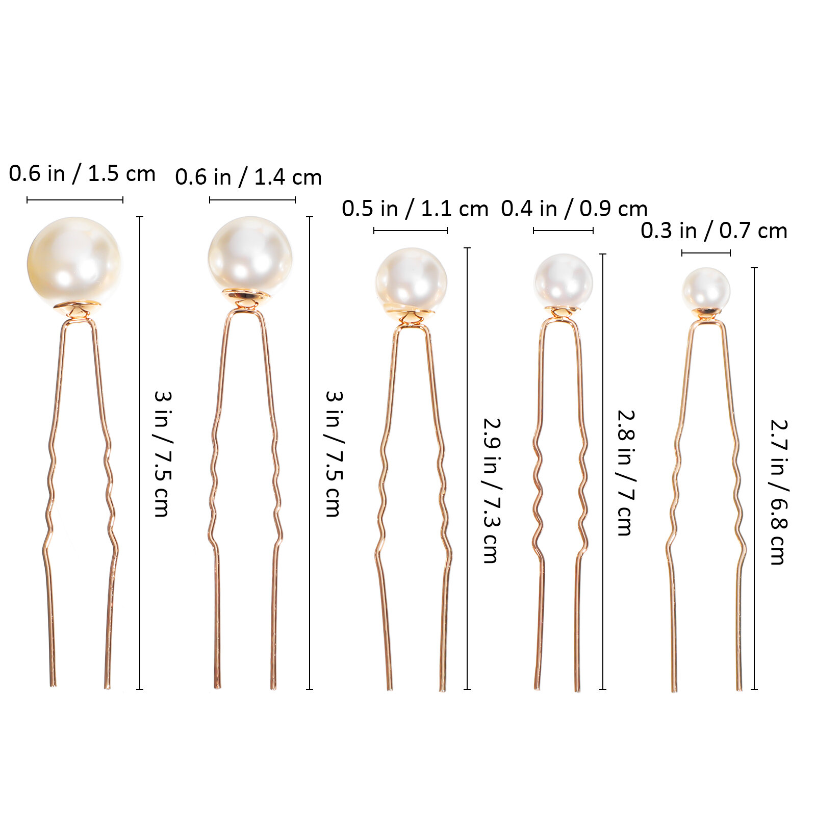 18 Штук Перл hair Pins Свадебные Аксессуары Для Волос Золотой 7.20X1.00X0.50Cm