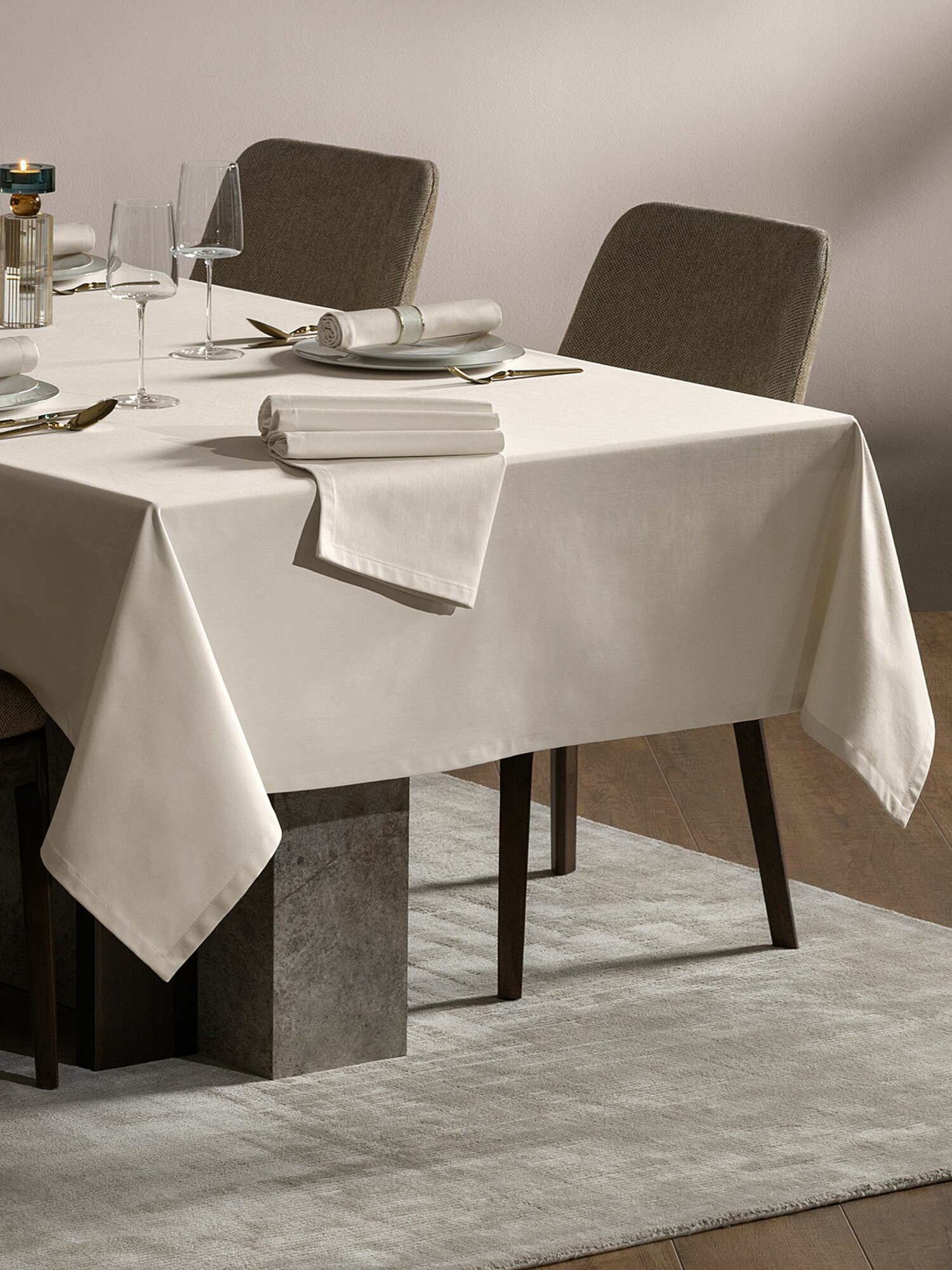 Togas Скатерть 170x300 "Blanto" с водоотталкивающей пропиткой, хлопок 223 г/м2