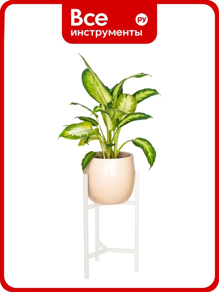 Подставка для цветов GreenWeen Trinity 40 белая GW-T40W