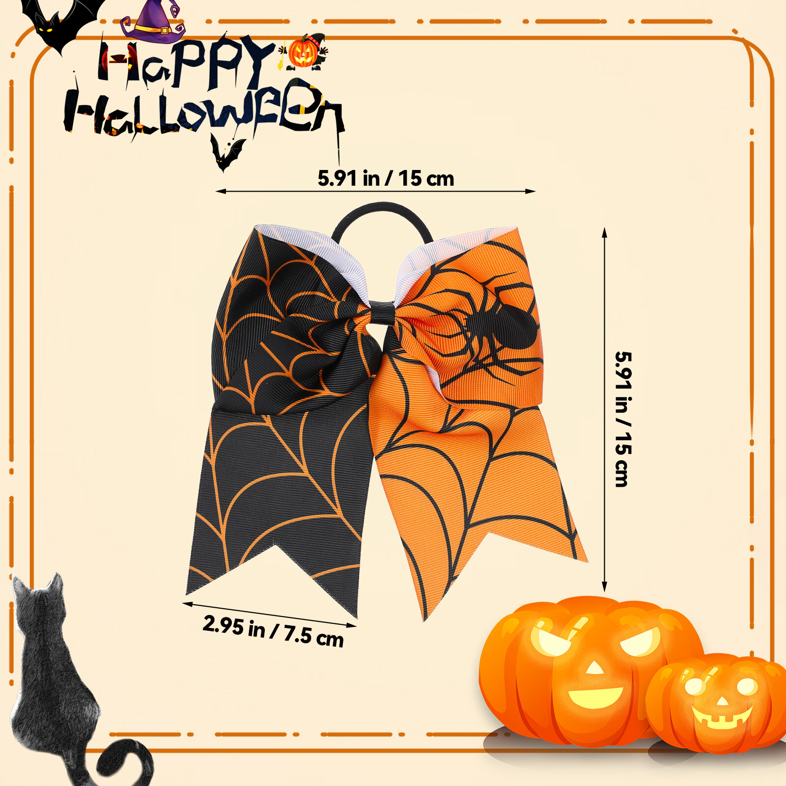 6 Штук Halloween Ободки Для Волос В Форме Бабочки Подходит Для Толстых Волос 19.1X17.8Cm