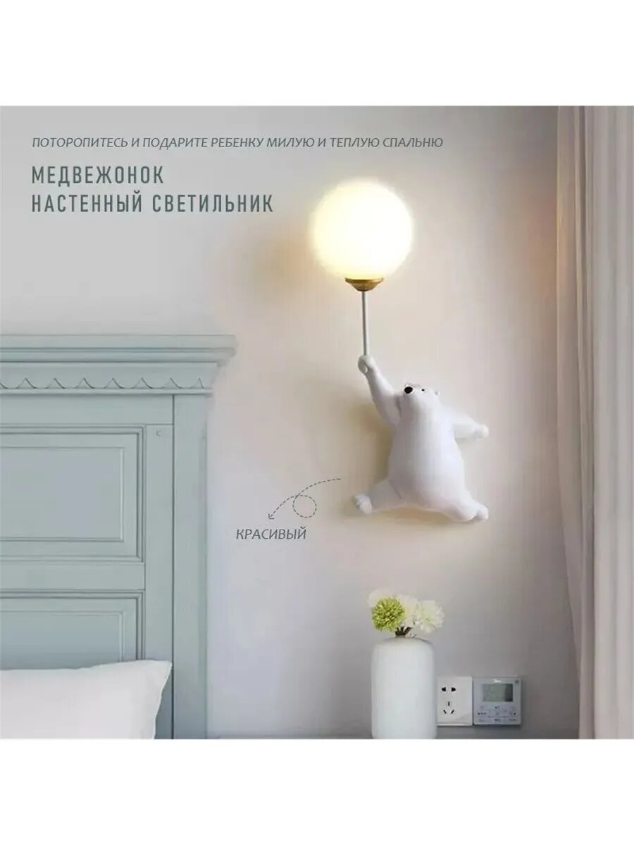 Настенный детский светильник Мишка Teddy
