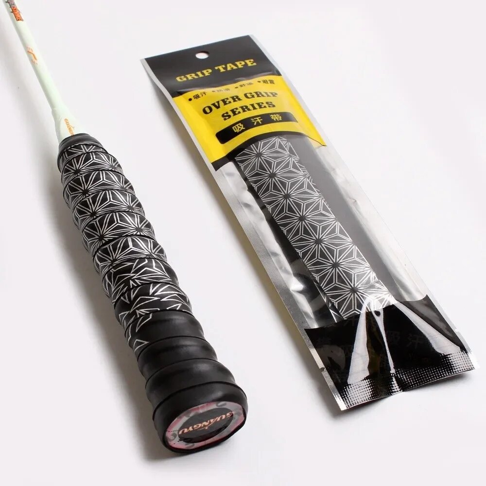 Лента для ракетки Grip Tape Over Grip Series, черная/серебряная