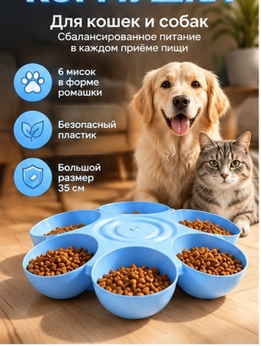 Кормушка Для Кошек И Собак Из Прочного Пластика С Гладкой Поверхностью 36.00X36.00X9.00Cm